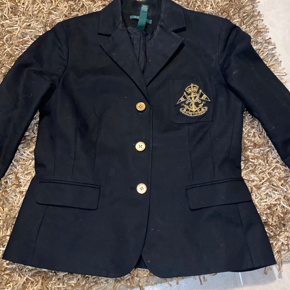 Ralph Lauren Blue Blazer With Crest - Gem